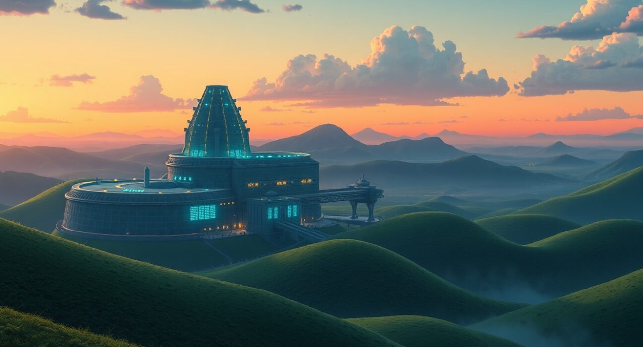 Eric Trump's American Bitcoin Corp mining operation conceptual art